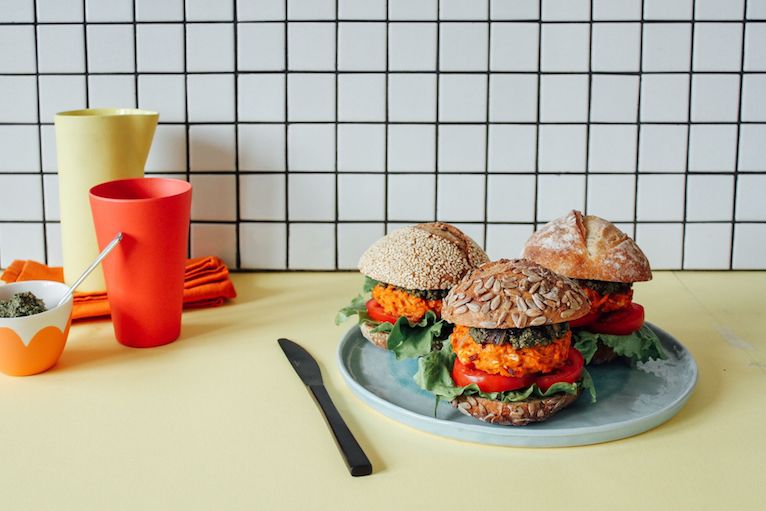 burger recipes - veggie & boogie burgers - Lunch Lady Magazine - Hello ...